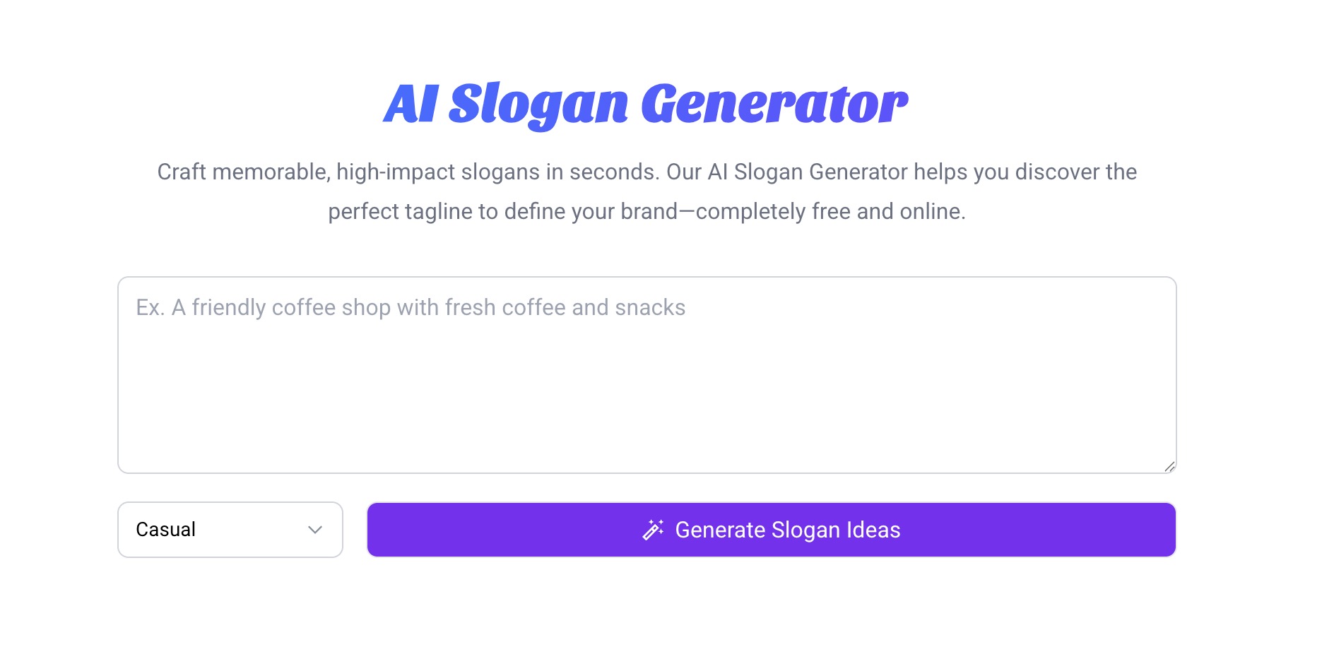 Kostenloser KI-Slogan-Generator – Erstellen Sie einprägsame ...